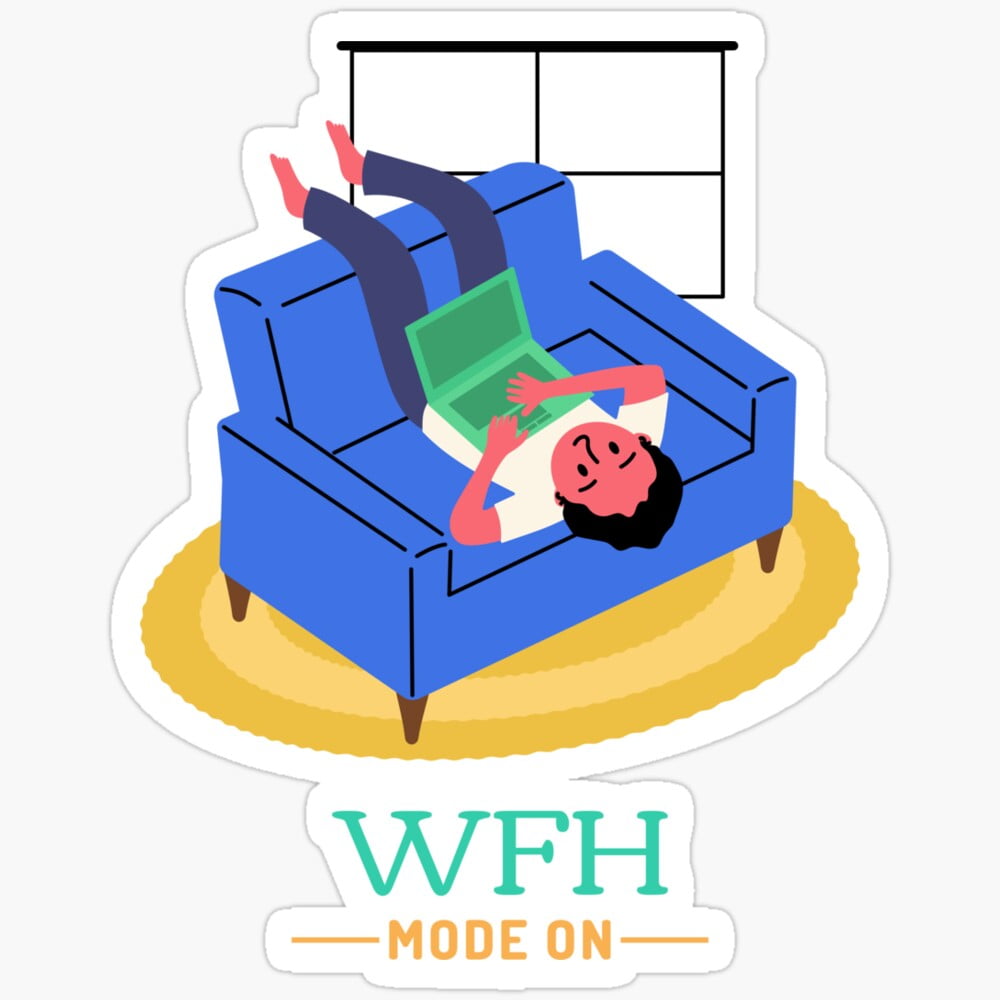 Kira Sticker - Work From Home Mode On Gift For You - Phone Stickers ...