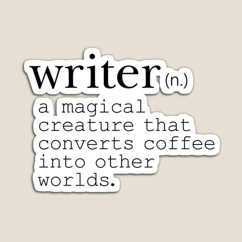Kira Sticker With Writer Definition - Convert Coffee Into Worlds ...