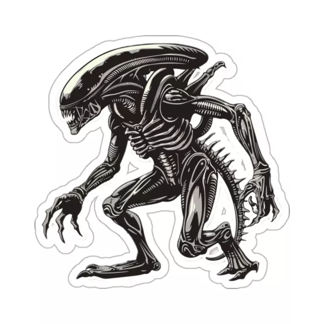 Kira Sticker With Xenomoroph Alien Movie Classic Cinema Illustration ...