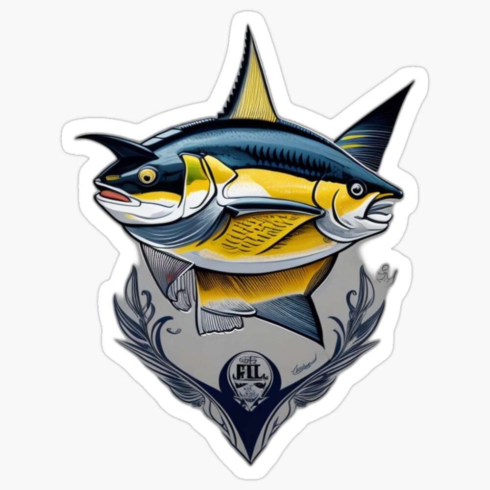 Kira Sticker - Yellowfin Tuna Gift For You - Phone Stickers, Waterproof ...