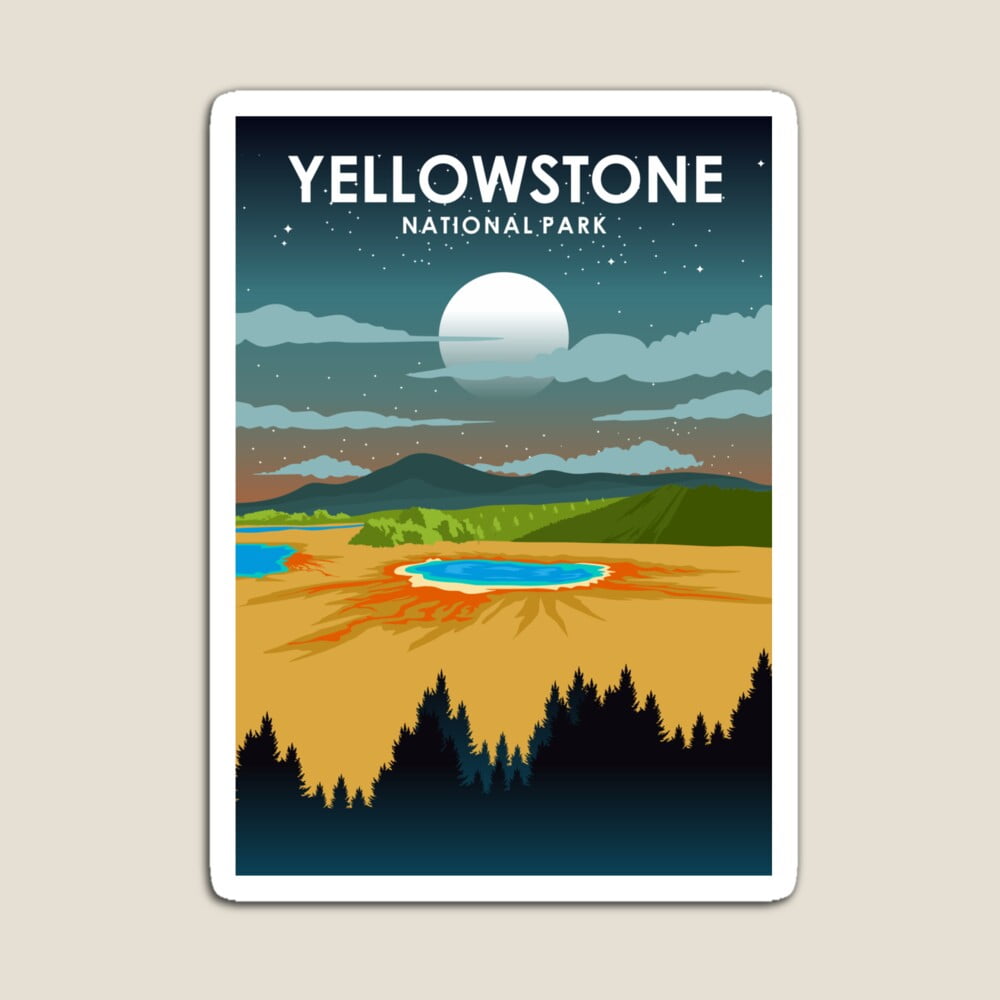 Kira Sticker With Yellowstone National Park Night Sky Stars Travel ...