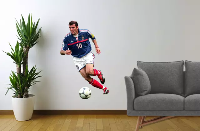 Kira Sticker With Zinedine Zidane Wall, France Vinyl Soccer Decal Room ...
