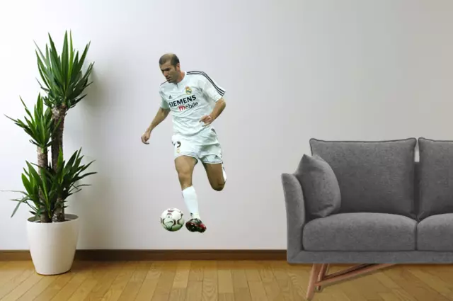 Kira Sticker With Zinedine Zidane Wall, Vinyl Soccer Decal Room Decor ...