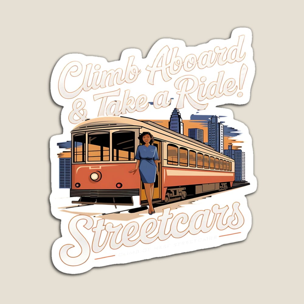 Kira - Streetcars - Cable Tram - Climb Aboard Sticker - 3159 Hot ...