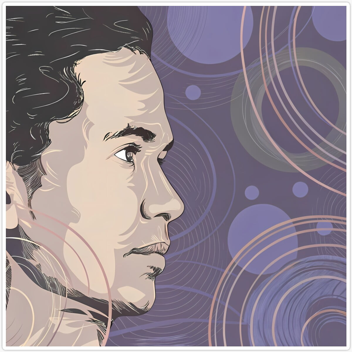 Kira He Surreal Portrait Abstract Cosmic Elements Friends Love Sticker ...