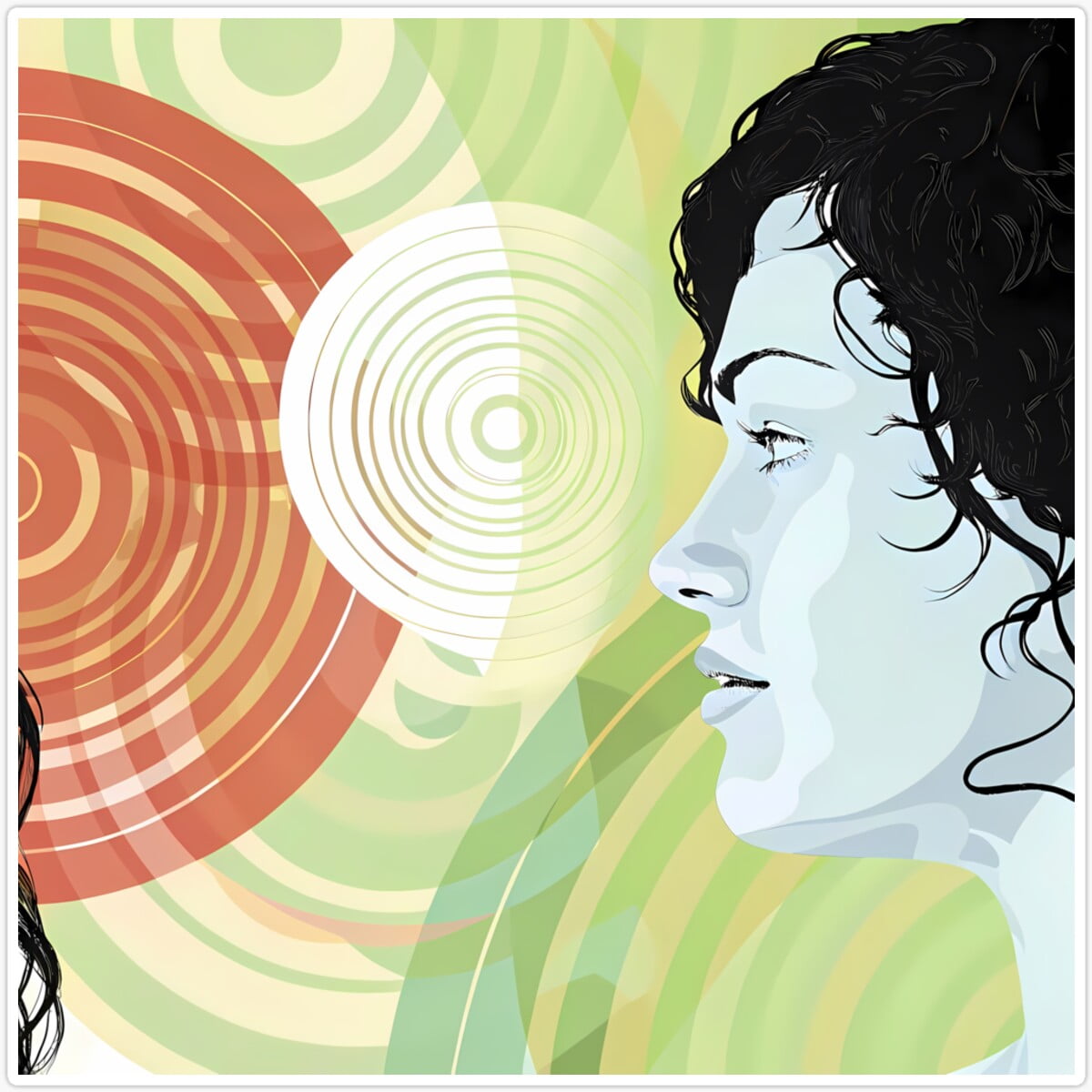 Kira Her Surreal Portrait Abstract Cosmic Elements Friends Love Sticker ...