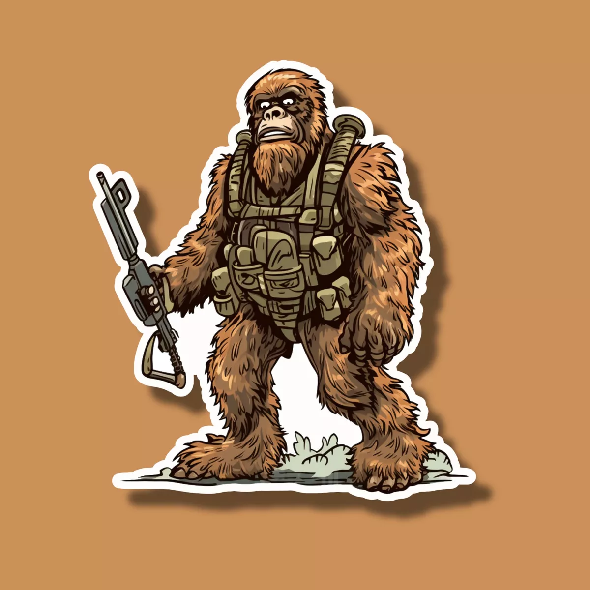 Kira Tactical Bigfoot Funny Sasquatch Cryptid Military 2A Vinyl ...