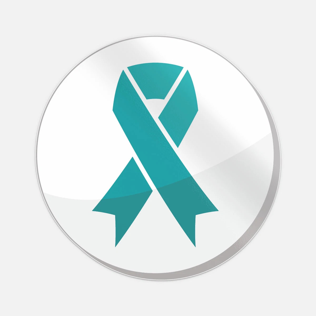 Kira Teal Ribbon Round Car Bumper Sticker Decal Waterproof Sticker for ...