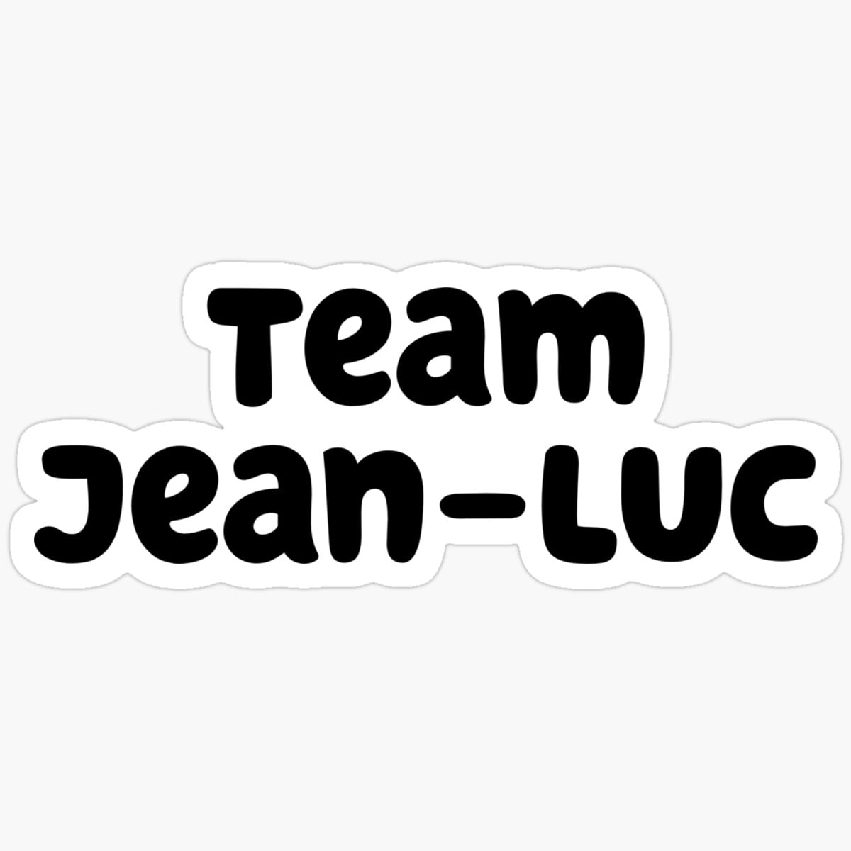 Kira Team Jean-Luc Black Sticker Waterproof Sticker for Water Bottles ...