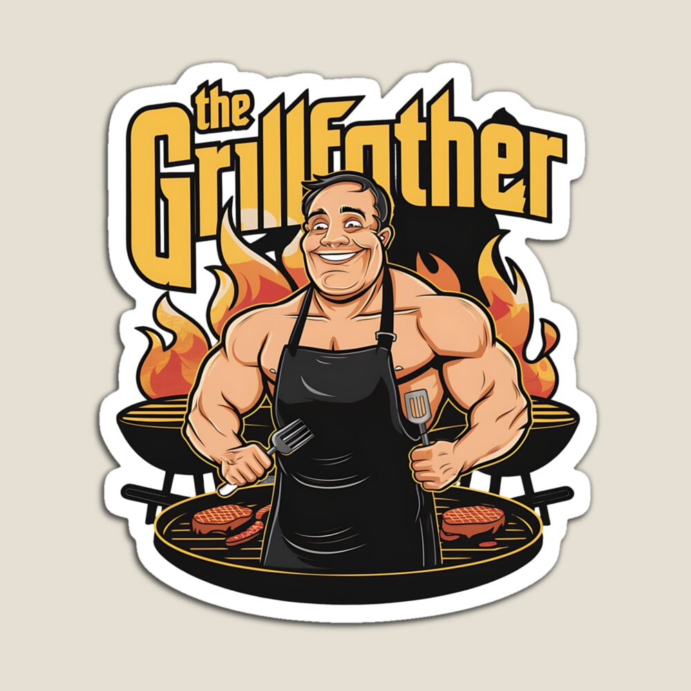 Kira - The Grillmaster - Bbq Time - Bbq Texas - The Grillfather Sticker ...
