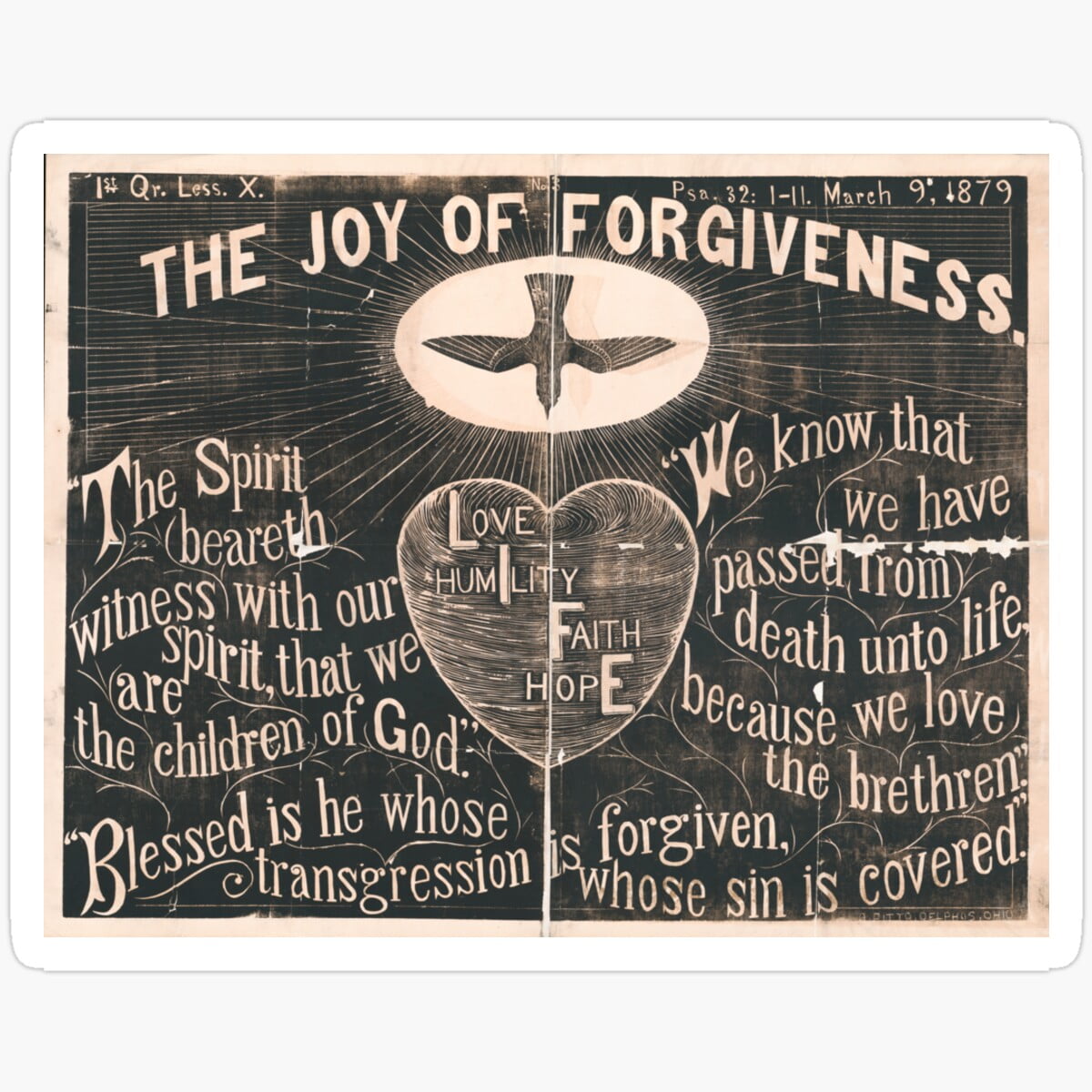 Kira The Joy of Forgiveness Vintage Christian Poster Glossy Sticker ...
