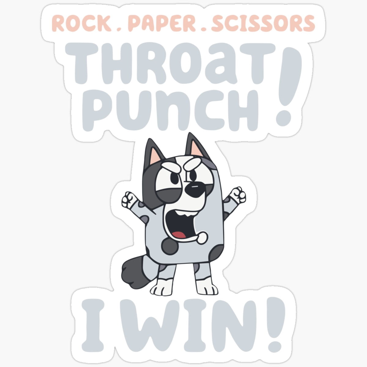 Kira Throat Punch I Win Sticker Waterproof Sticker for Water Bottles ...