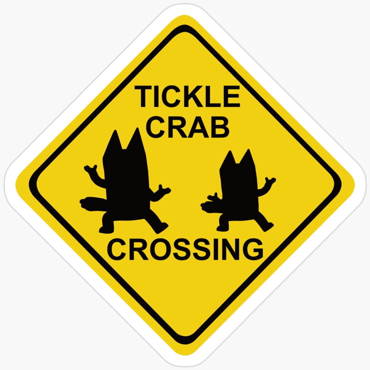Kira Tickle Crab Crossing Sticker Waterproof Sticker for Water Bottles, Laptops, Notebooks ...