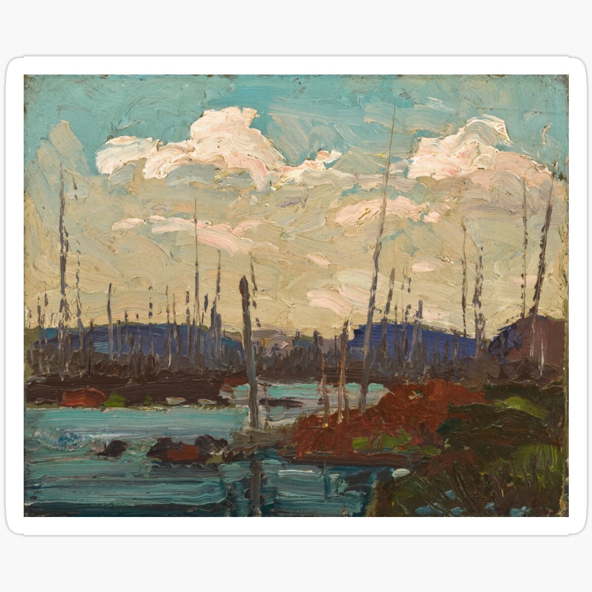 Kira Tom Thomson - Burned Over Swamp Sticker Waterproof Sticker for ...