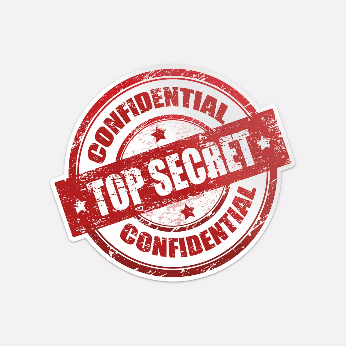 Kira Top Secret Confidential Red Grunge Stamp Vinyl Sticker Decal ...