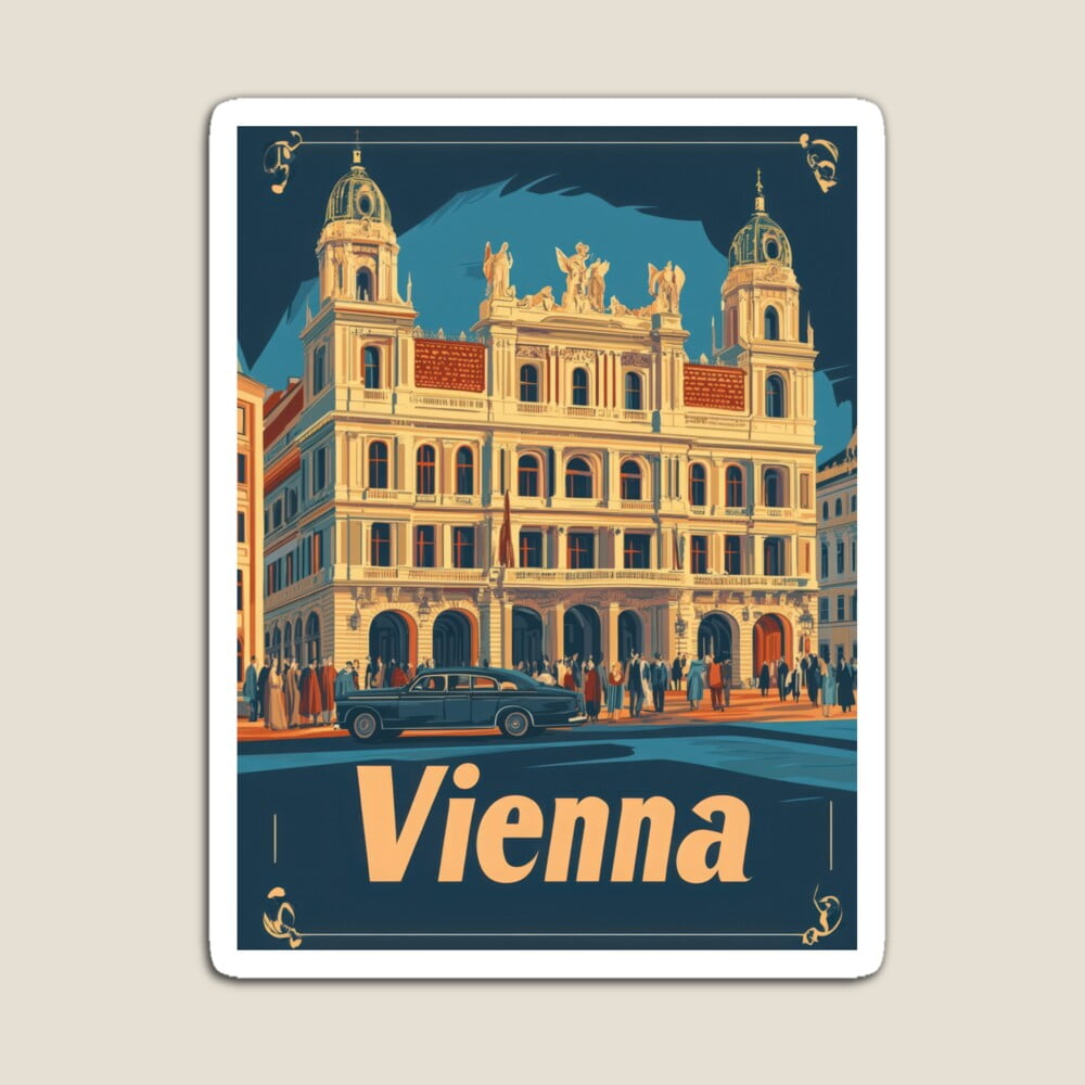 Kira - This Travel Poster Captures The Elegance Of Viennas Iconic ...