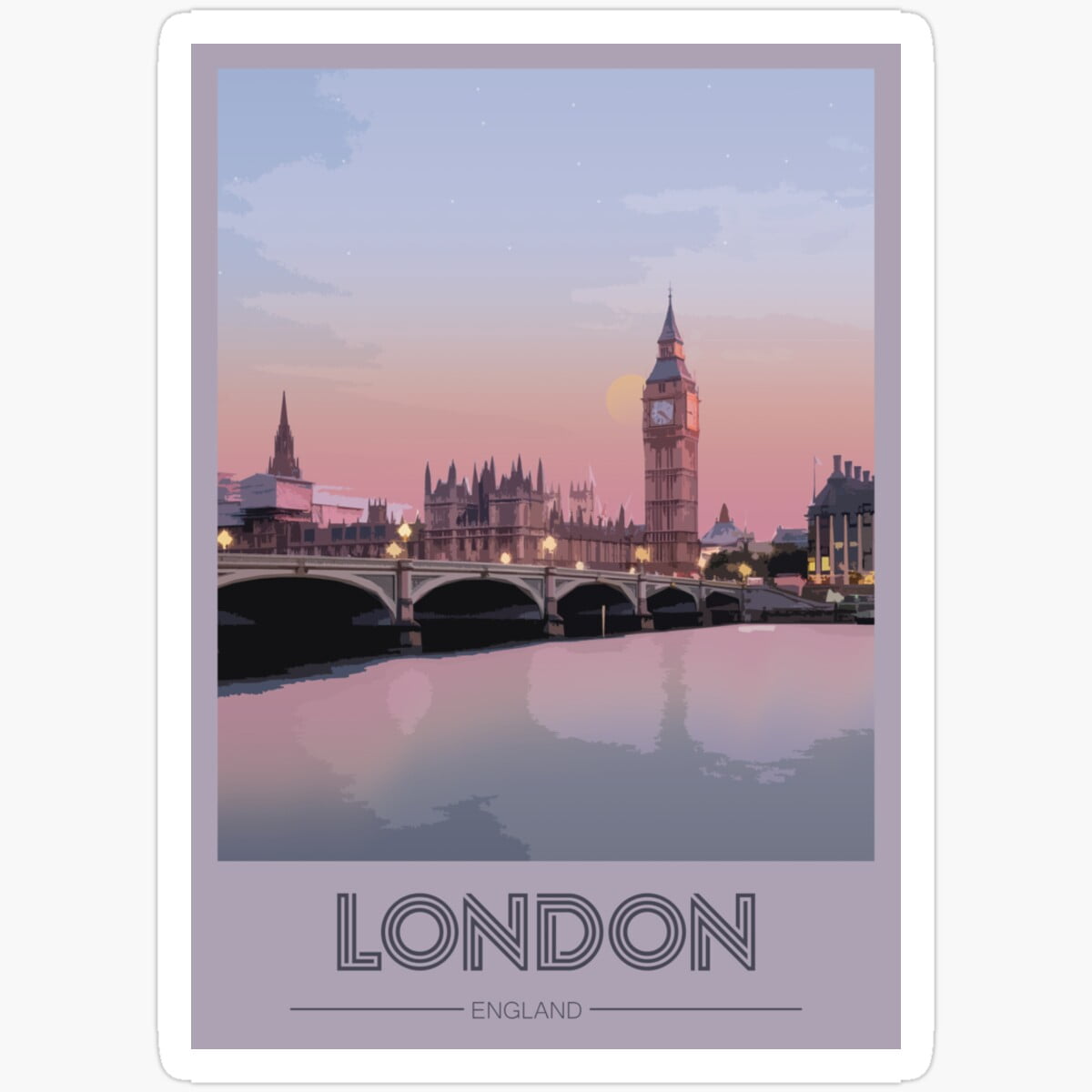 Kira Travel to London Glossy Sticker Waterproof Sticker for Water ...