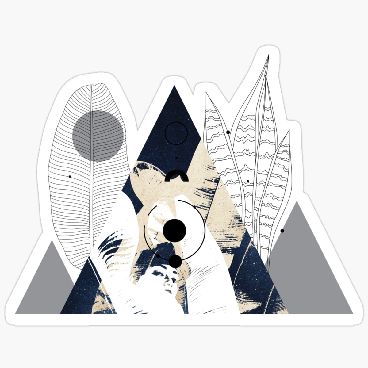 Kira Triangle Wall Art Glossy Sticker Waterproof Sticker for Water ...