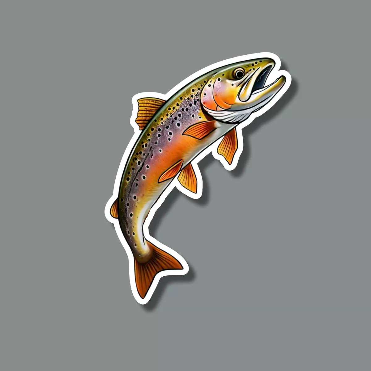 Kira Trout Fish Fishing Tackle Box Freshwater Rainbow Vinyl Sticker ...
