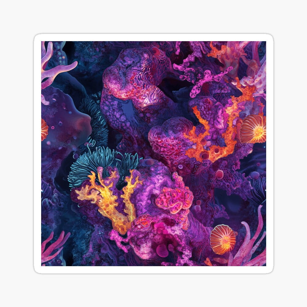 Kira Underwater Coral Glossy Sticker - Kir 1760 Decorative Laptop ...