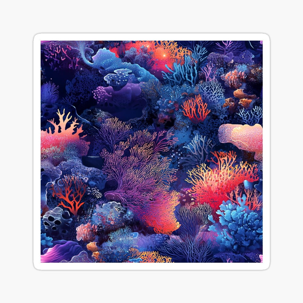 Kira Underwater Coral Sticker - Kir 1758 Decorative Laptop, Phone ...