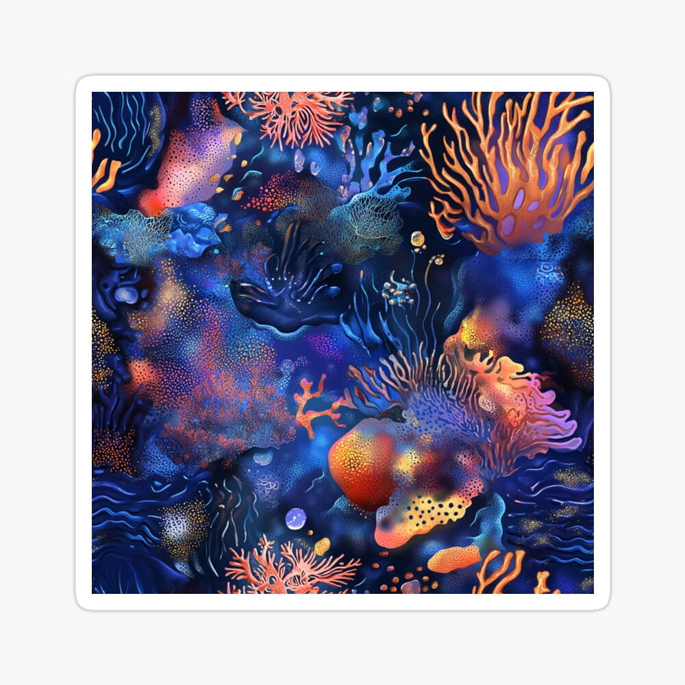 Kira Underwater Coral Sticker - Kir 1761 Decorative Laptop, Phone ...