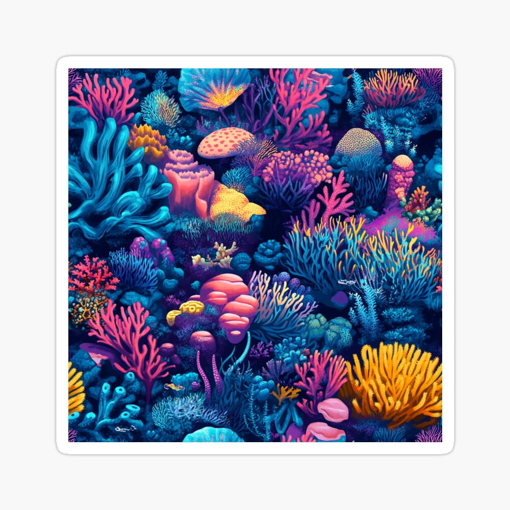 Kira Underwater Coral Sticker - Kir 1764 Decorative Laptop, Phone ...