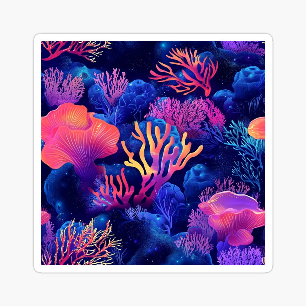 Kira Underwater Coral Sticker - Kir 1869 Decorative Laptop, Phone ...