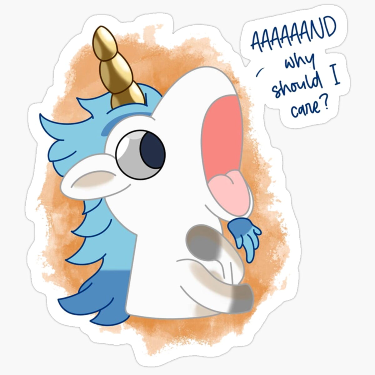 Kira Unicorse -And Why Should I Care Sticker Waterproof Sticker for ...