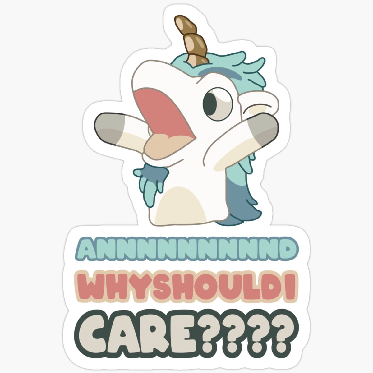 Kira Unicorse | Annnnnnnd Why Should I Care? Sticker Waterproof Sticker ...