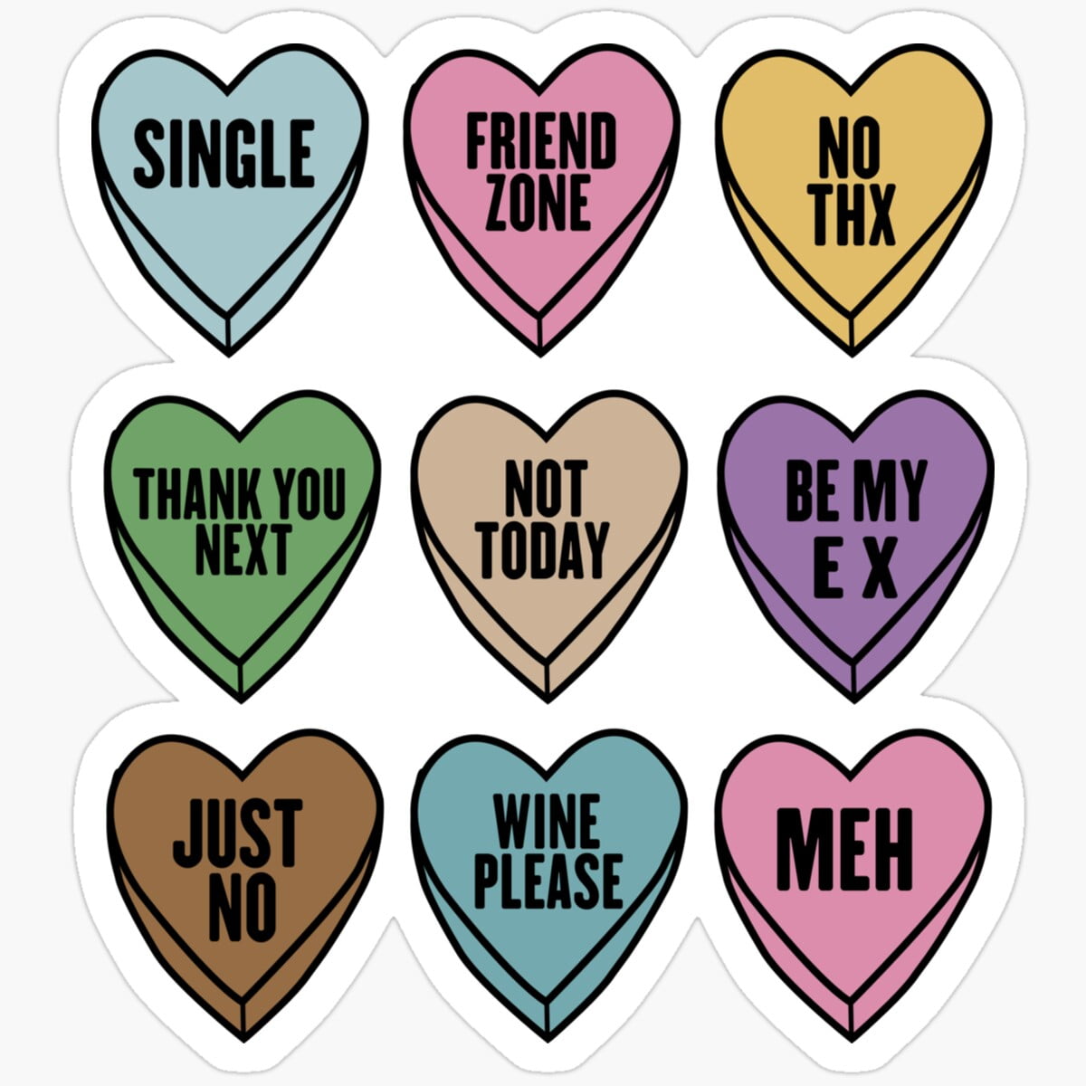 Kira Valentines Day Candy Heart Conversation Hearts Sarcastic Funny ...