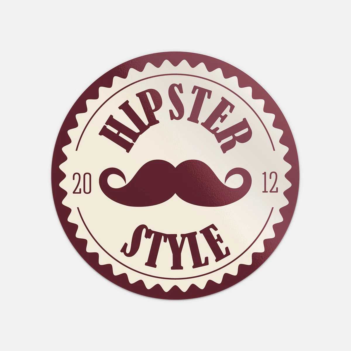 Kira Vintage Style Hipster Label Mustache Style Vinyl Sticker Decal ...