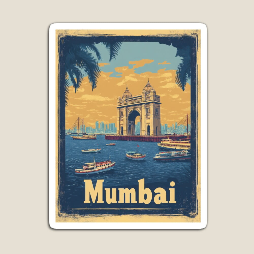 Kira - This Vintage Travel Poster Beautifully Captures Mumbais Essence ...