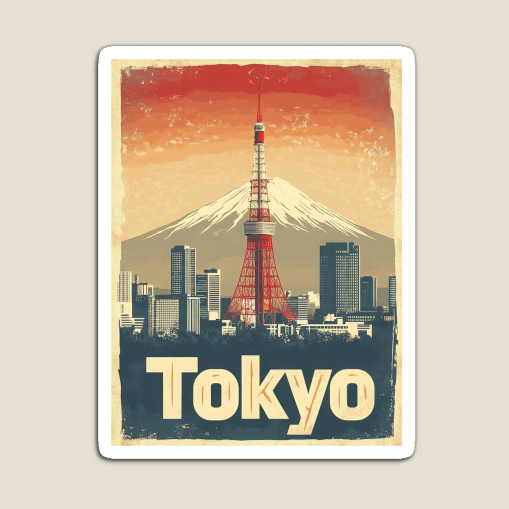 Kira - This Vintage Travel Poster Captures The Essence Of Tokyo ...
