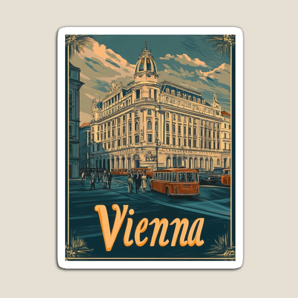 Kira - This Vintage Travel Poster Captures The Essence Of Vienna ...