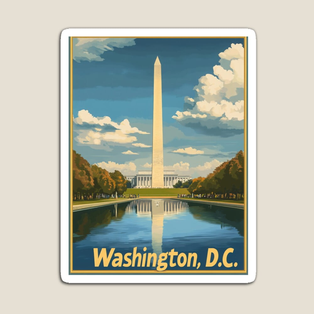 Kira - This Vintage Travel Poster Highlights The Famous Washington ...