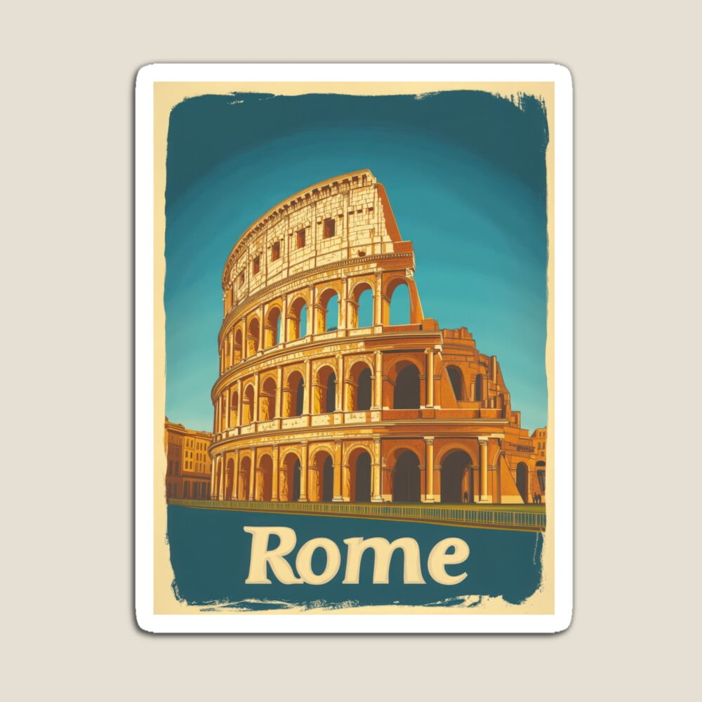 Kira - This Vintage Travel Poster Highlights The Grandeur Of Romes ...