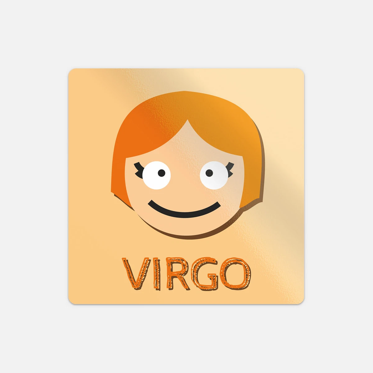 Kira Virgo Zodiac Sign Cartoon Simple Vinyl Sticker Decal Waterproof Sticker for Water Bottles ...