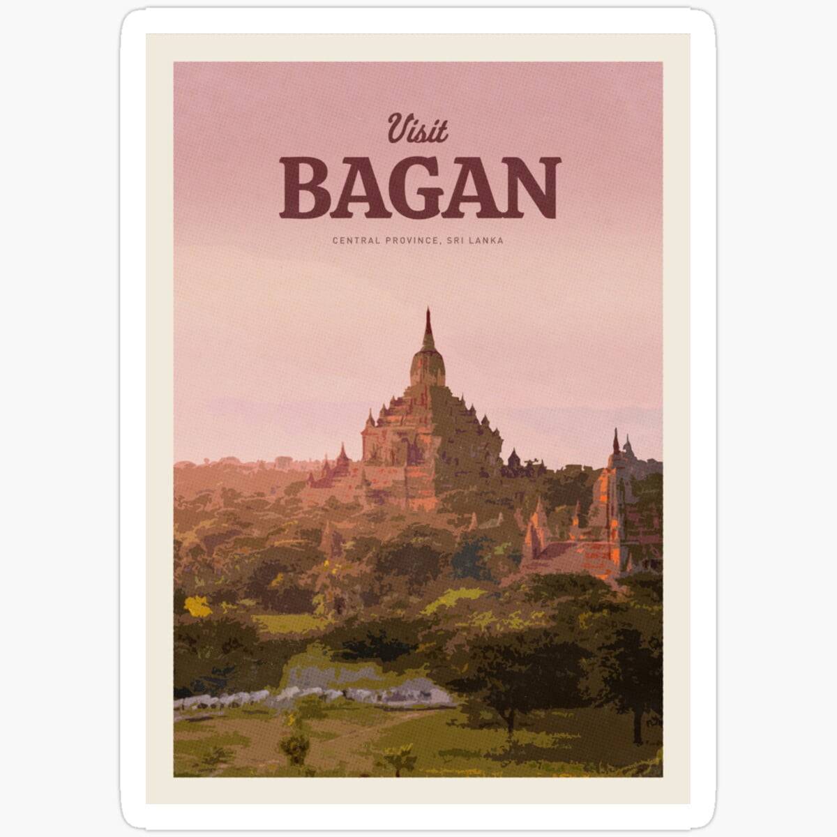 Kira Visit Bagan Glossy Sticker Waterproof Sticker for Water Bottles ...