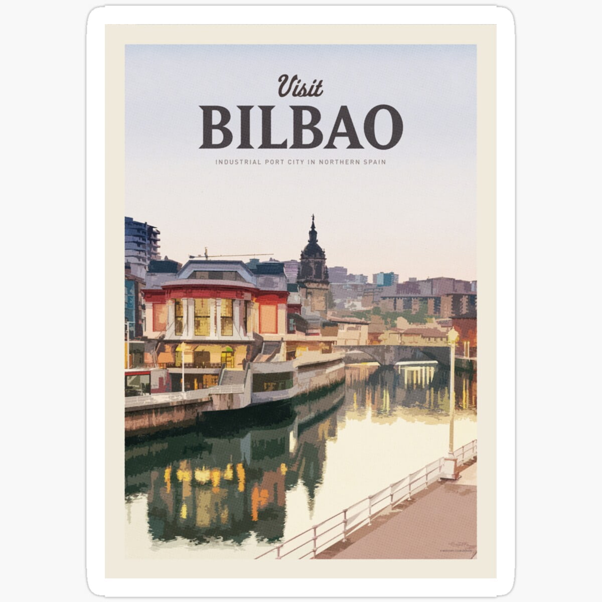 Kira Visit Bilbao Sticker Waterproof Sticker for Water Bottles, Laptops ...