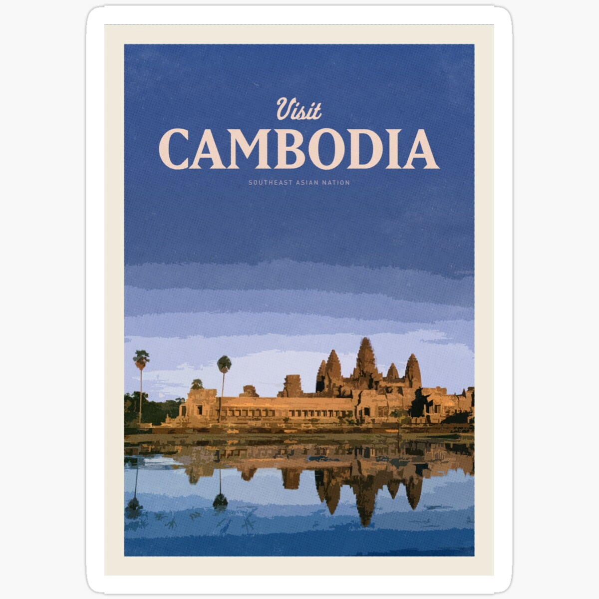 Kira Visit Cambodia Sticker Waterproof Sticker for Water Bottles ...