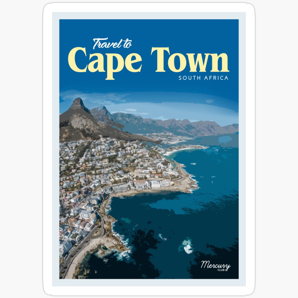 Kira Visit Cape Town Sticker Waterproof Sticker for Water Bottles ...