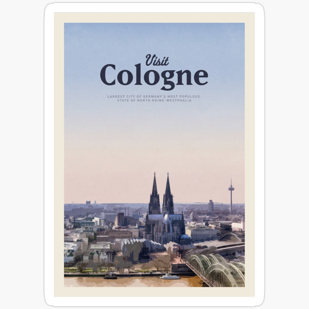 Kira Visit Cologne Sticker Waterproof Sticker for Water Bottles ...