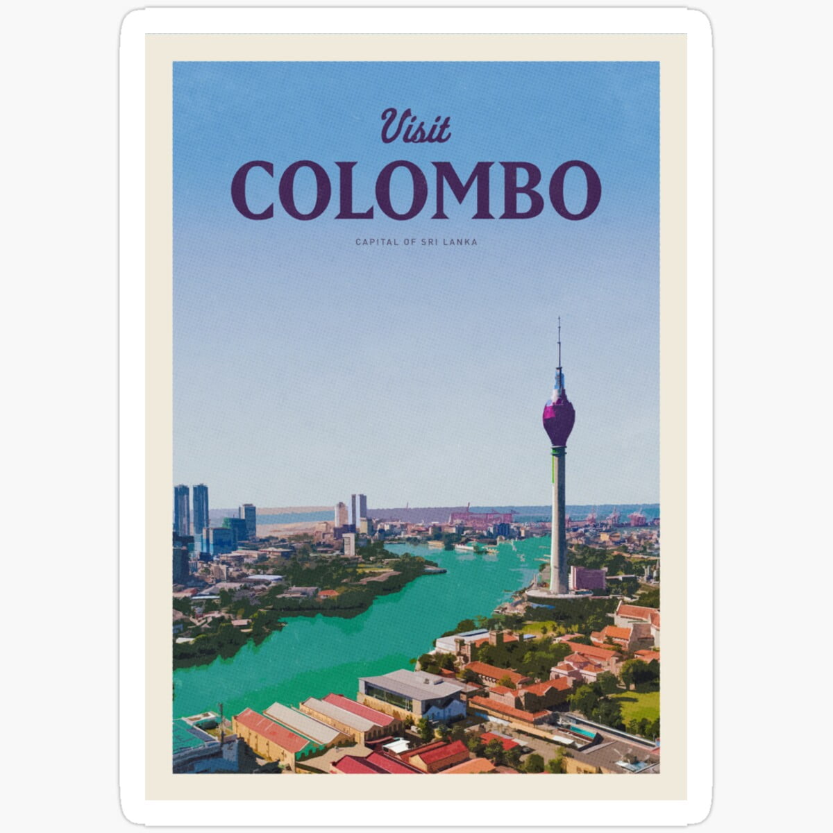 Kira Visit Colombo Sticker Waterproof Sticker for Water Bottles ...