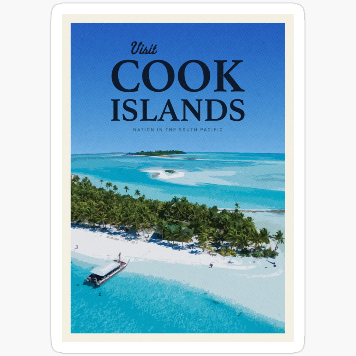 Kira Visit Cook Islands Sticker Waterproof Sticker for Water Bottles ...