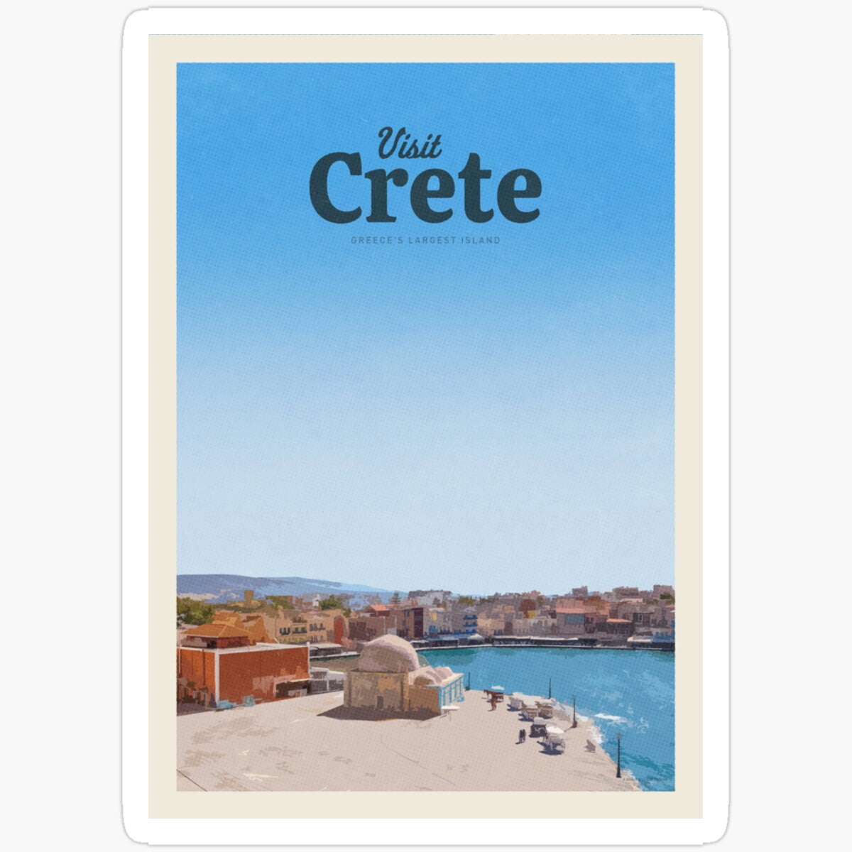 Kira Visit Crete Sticker Waterproof Sticker for Water Bottles, Laptops ...