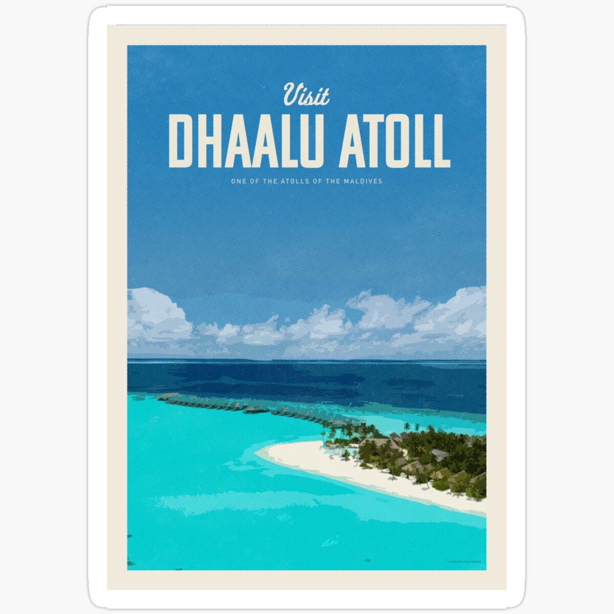 Kira Visit Dhaalu Atoll Glossy Sticker Waterproof Sticker for Water Bottles, Laptops, Notebooks ...