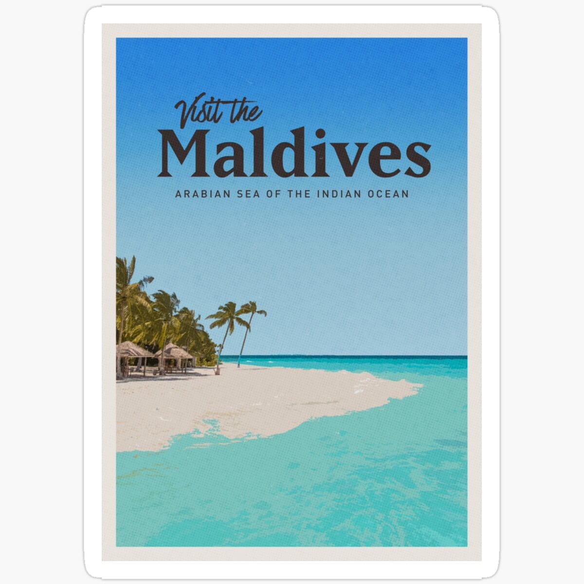 Kira Visit Maldives Glossy Sticker Waterproof Sticker for Water Bottles ...