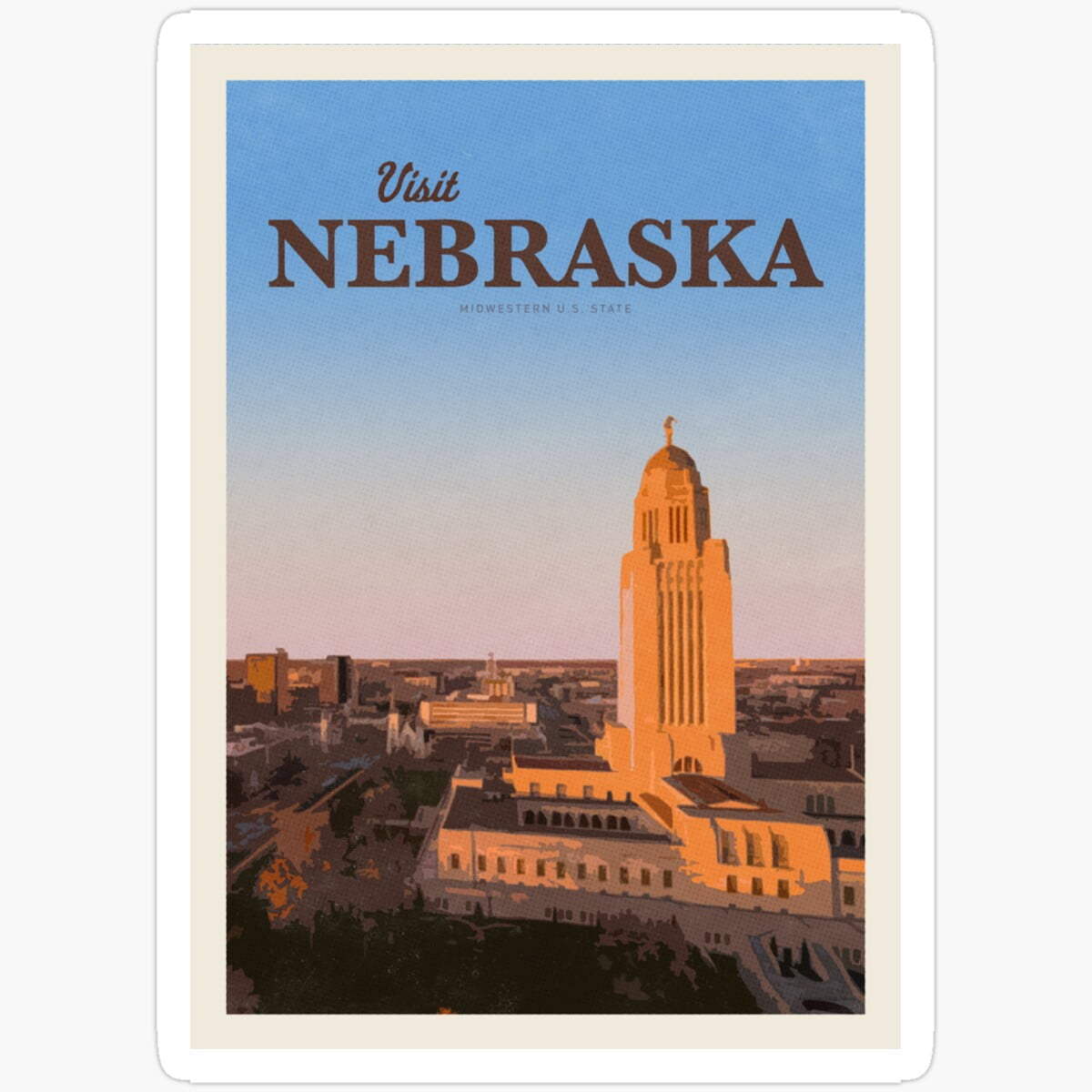 Kira Visit Nebraska Sticker Waterproof Sticker for Water Bottles ...