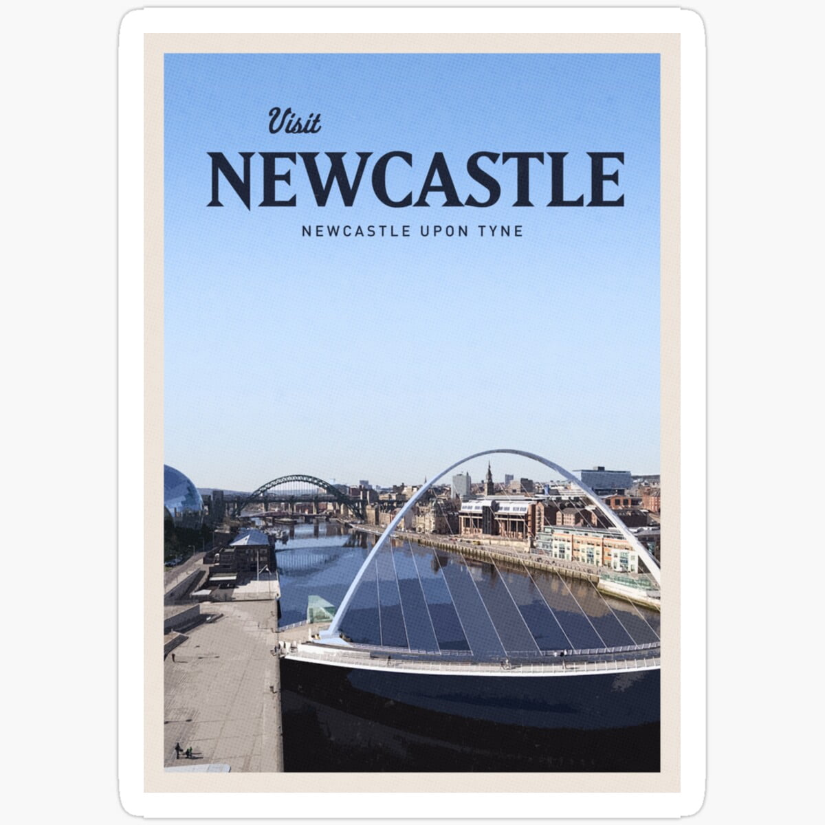 Kira Visit Newcastle Sticker Waterproof Sticker for Water Bottles ...